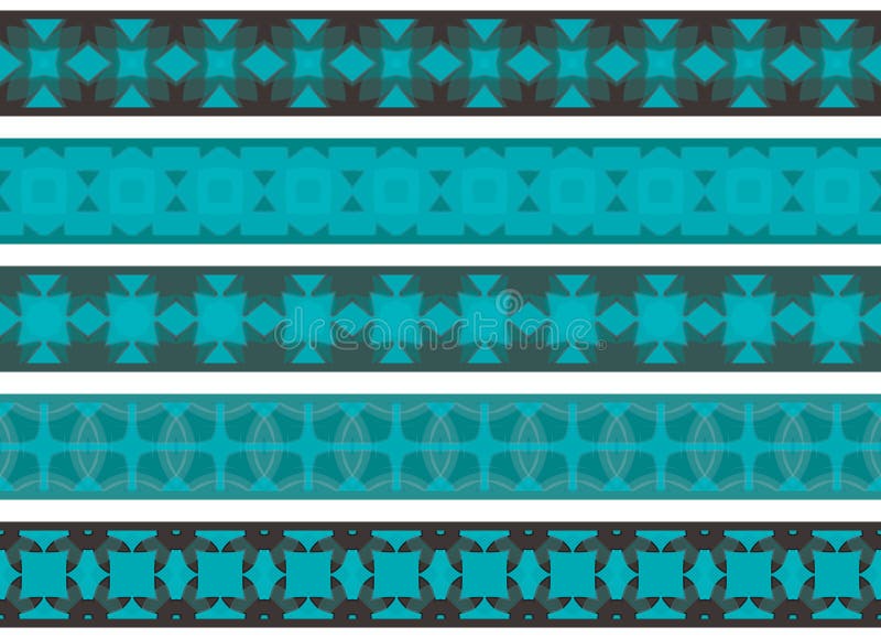 Seamless Decorative Borders Stock Illustration - Illustration of ...