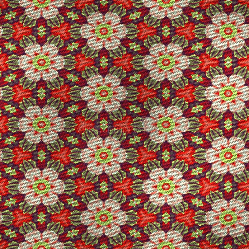 Seamless Decorative Cloth Pattern Tile Stock Illustration ...