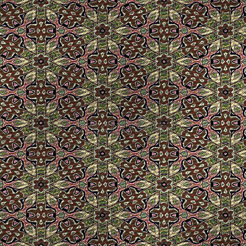 Seamless Decorative Cloth Pattern Tile Stock Illustration ...