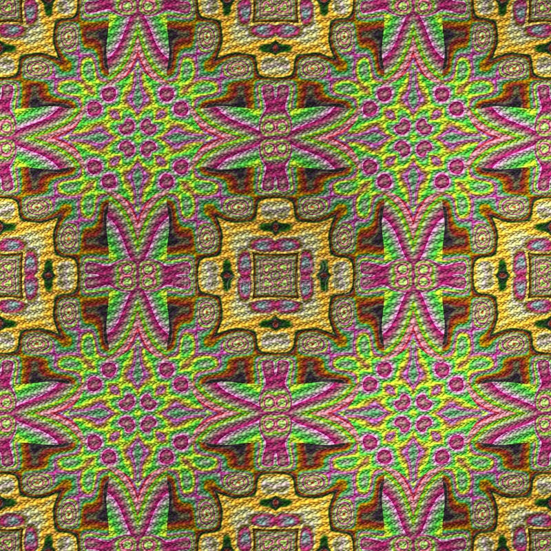 Seamless Decorative Cloth Pattern Tile Stock Illustration ...