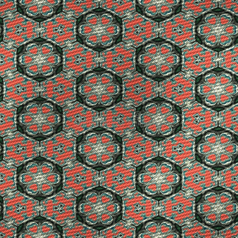 Seamless Decorative Cloth Pattern Tile Stock Illustration ...