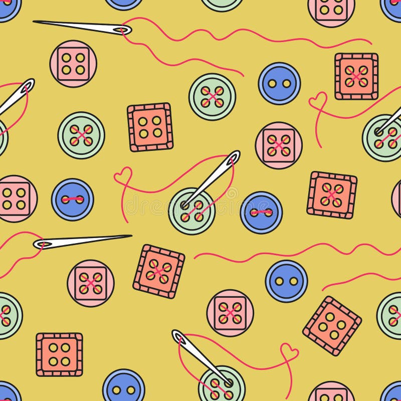 Seamless Decorative Pattern with Cats Play with Skeins of Thread. Print ...