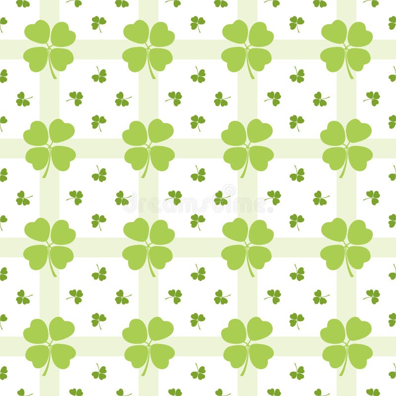 Shamrock Pattern Seamless Border Stock Vector - Illustration of ireland ...