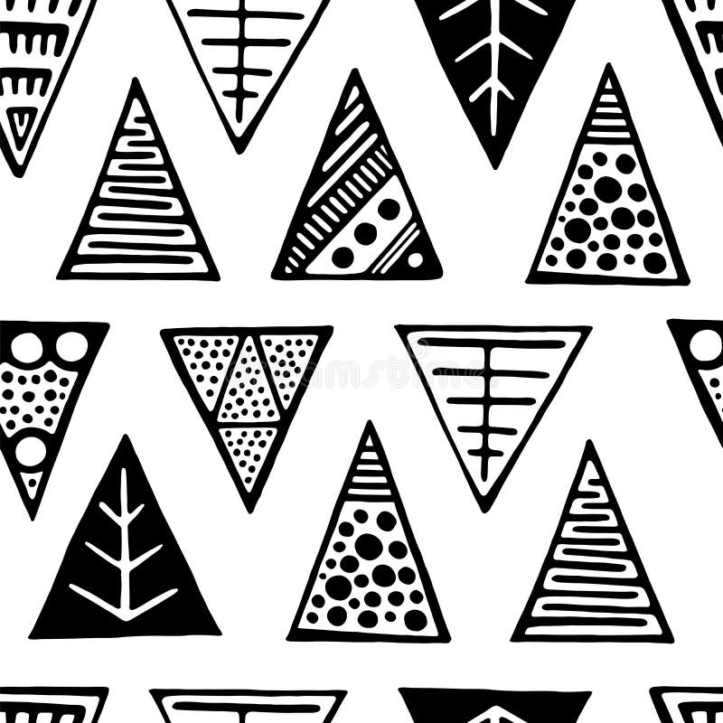 Set of Decorative Triangles. Stock Vector - Illustration of shape ...