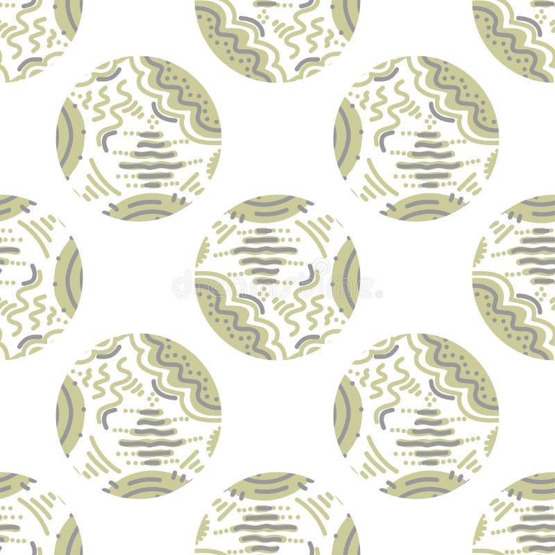 Seamless Decorative Pattern. Abstract Round Shape Background Stock ...