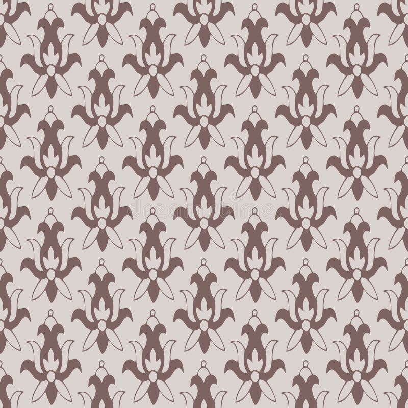 Seamless Decorative Pattern on a Beige Background. Design for Printing ...