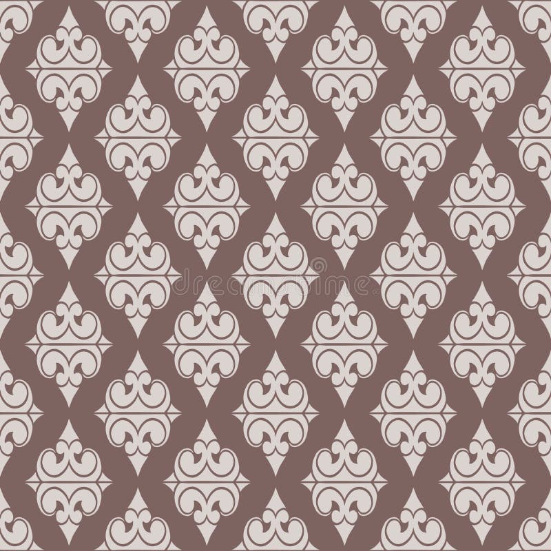 Seamless Decorative Pattern on a Brown Background. Design for Printing ...