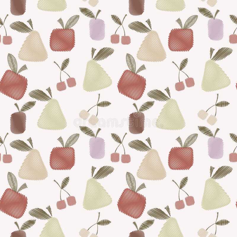Seamless Decorative Pattern with Fruits, Bright Spring or Summer Stock ...