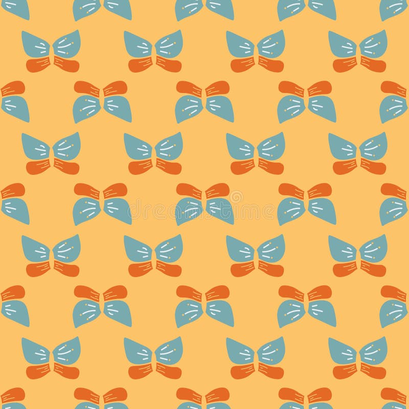 Seamless Decorative Pattern with Funny Bows Stock Vector - Illustration ...