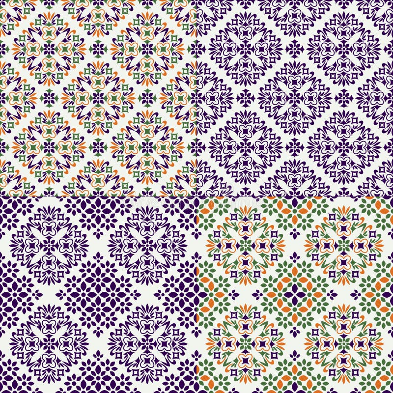 Seamless Decorative Patterns Stock Vector - Illustration of surface ...
