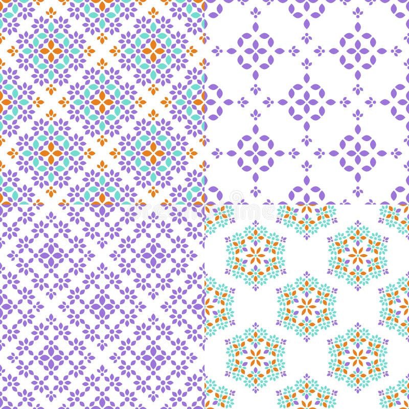 Seamless Decorative Patterns Stock Vector - Illustration of tile ...