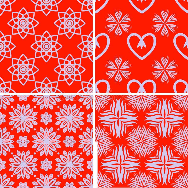 Seamless Decorative Patterns Stock Vector - Illustration of stylish ...