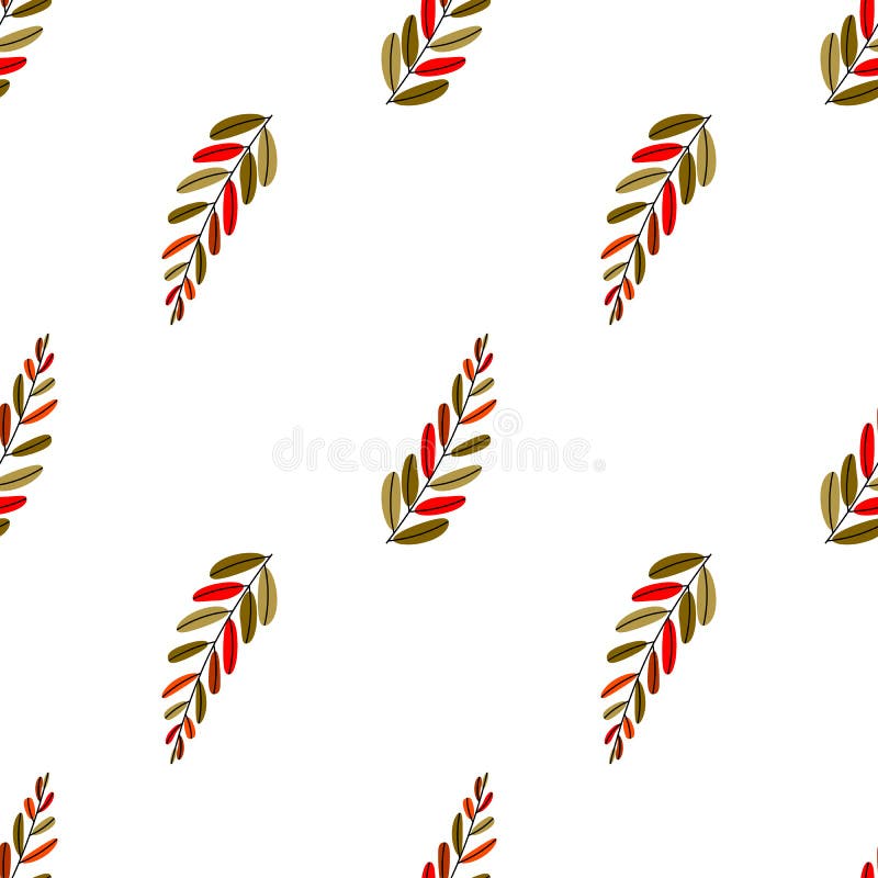 Seamless Decorative Template Texture with Colorful Leaves. Seamless ...