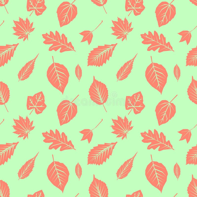 Seamless Decorative Template Texture with Leaves. Seamless Stylized ...