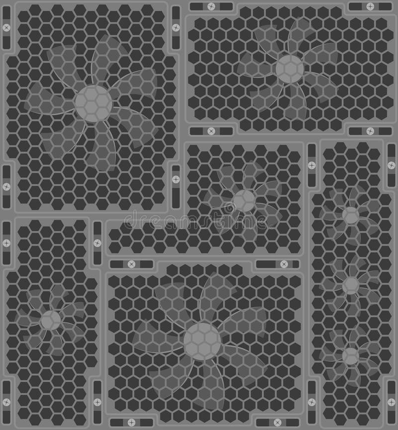 Seamless Texture of a Computer Cooler Behind a Perforated Grille Stock ...