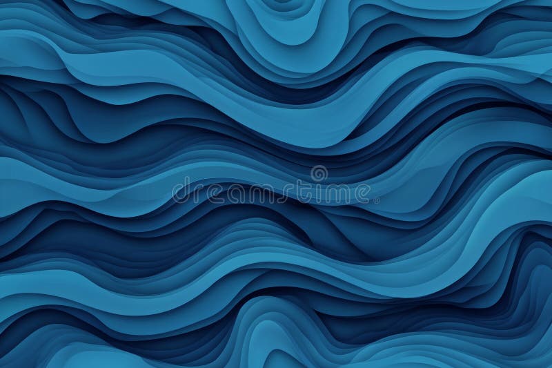 Seamless Deep Ocean Blue Texture Gentle Waves Forming Organic Fluid ...