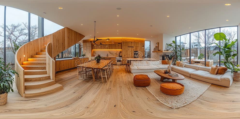 A Seamless 360-degree 3D Illustration Presenting the Interior Design in ...