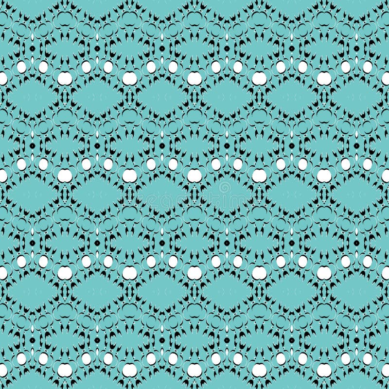 Seamless Delicate Diamond Pattern Turquoise White and Black Stock ...