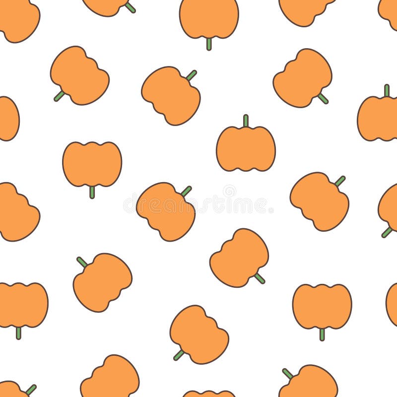 Seamless Delicious Pattern with Whole Pumpkins Stock Vector ...