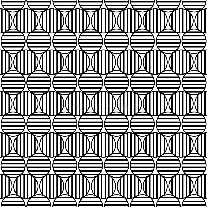 Dense Circles and Mixed Stripes Vector Pattern Design Stock Vector ...