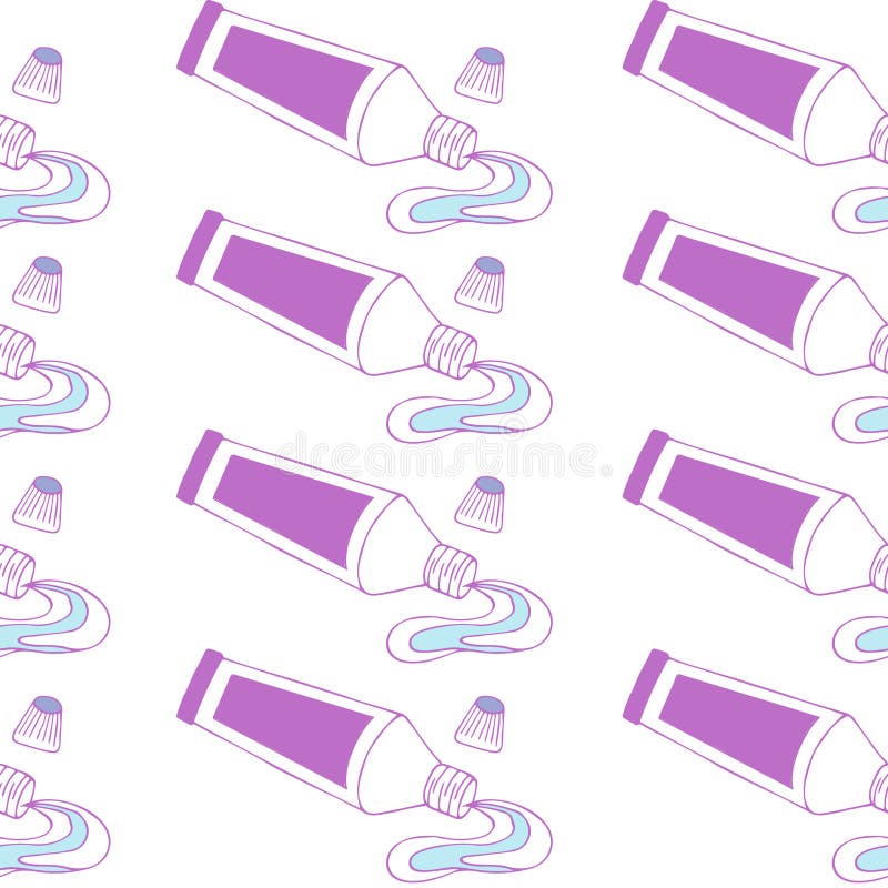 Seamless Dental Pattern Toothpaste, Brush and Dental Elements Stock ...