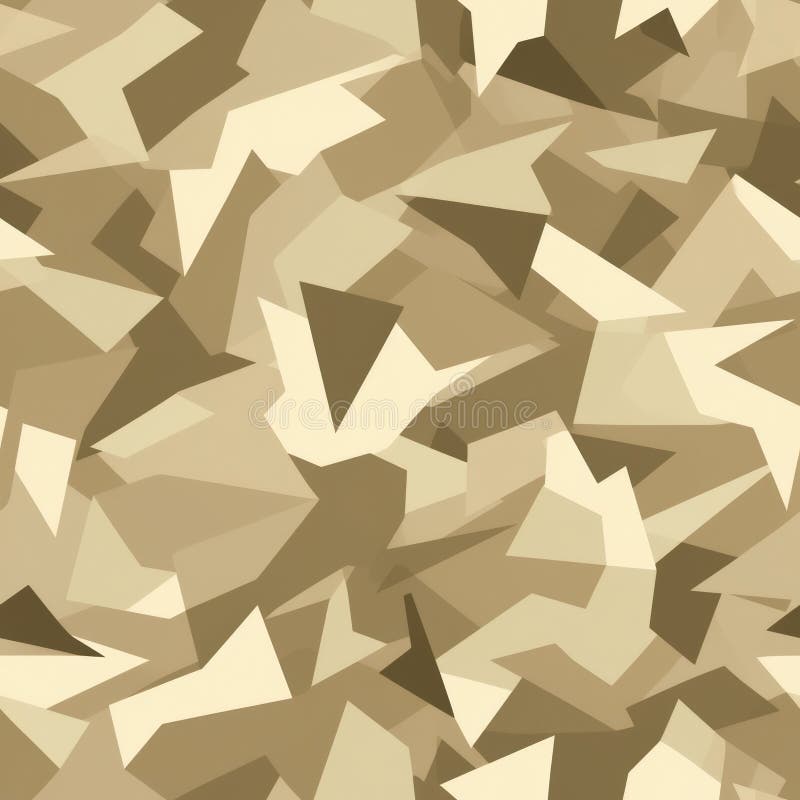 Seamless Desert Camouflage Pattern with Angular Geometric Shapes AI ...