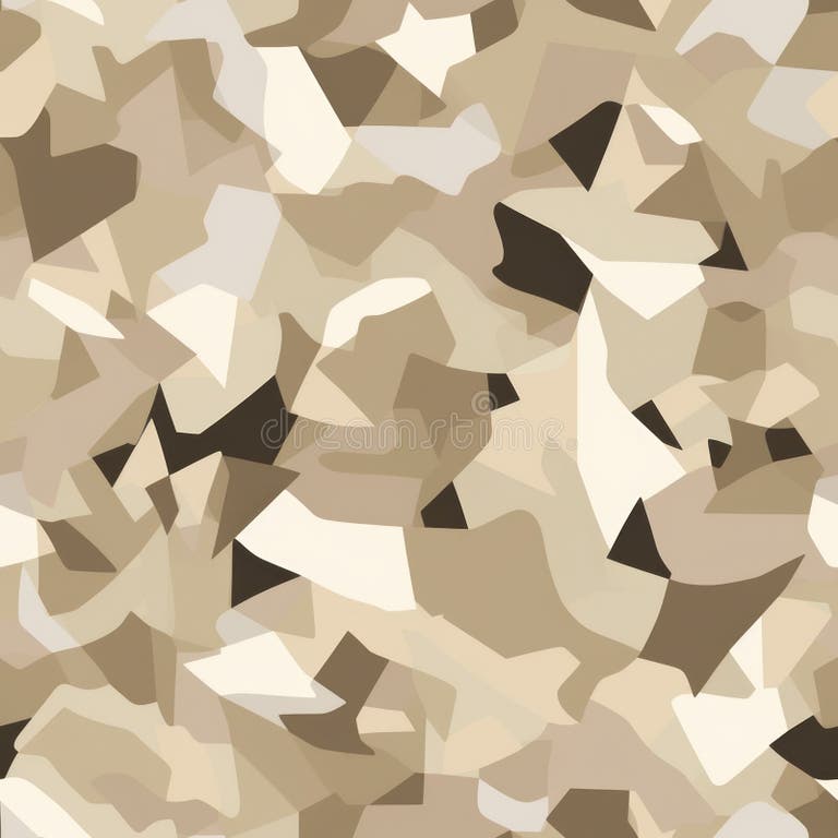 Seamless Desert Camouflage Pattern with Angular Geometric Shapes AI ...