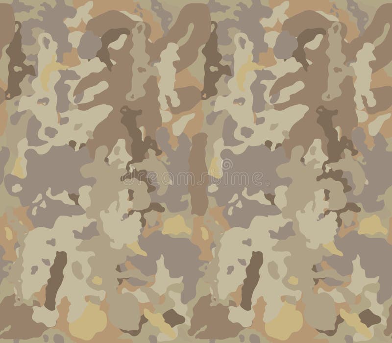 Seamless Desert Camouflage Pattern Stock Vector - Illustration of camo ...