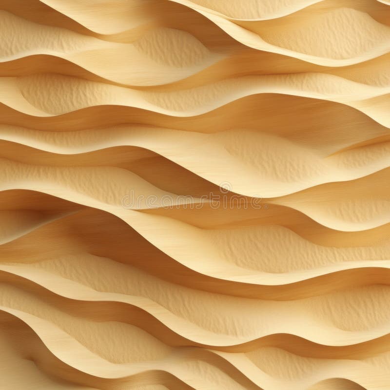 Seamless Desert Sand Dune Pattern with Soft Wave-like Textures in Warm ...