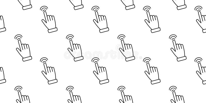 Pattern of Hands with Fingers Pointing Up and Signal Waves on a White ...