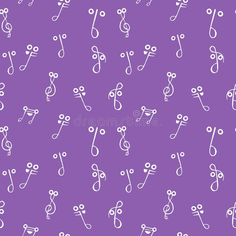 Seamless Design of Small Music Note, Repeated Pattern Ready for Textile ...