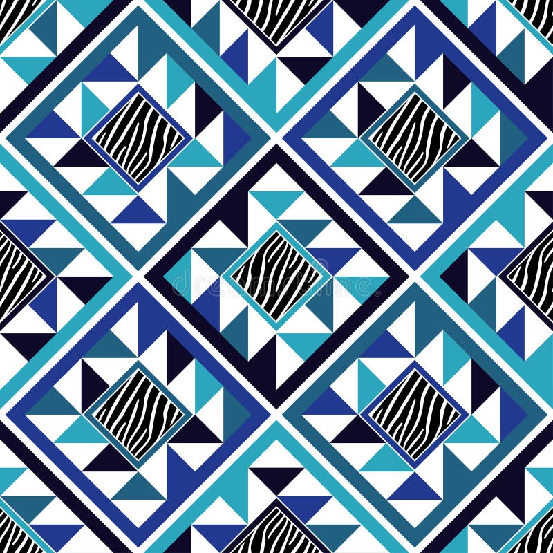 Seamless Design of Triangles and Zebra Stripes. Ethnic Boho Ornament ...