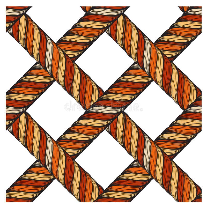 Seamless Detailed Texture of Orange Threads Stock Vector - Illustration ...