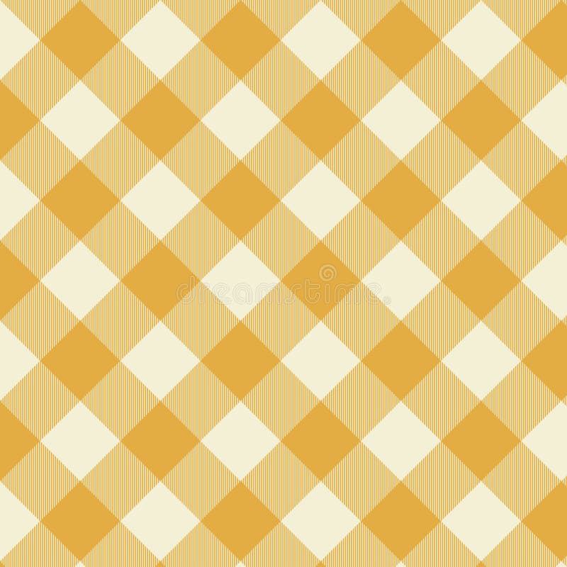 Seamless Diagonal Checkered Patterns in Yellow and Beige for Textile ...