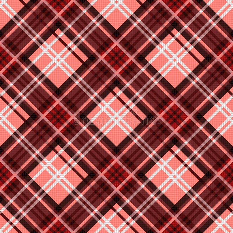 Seamless Diagonal Pattern in Red and White Stock Vector - Illustration ...