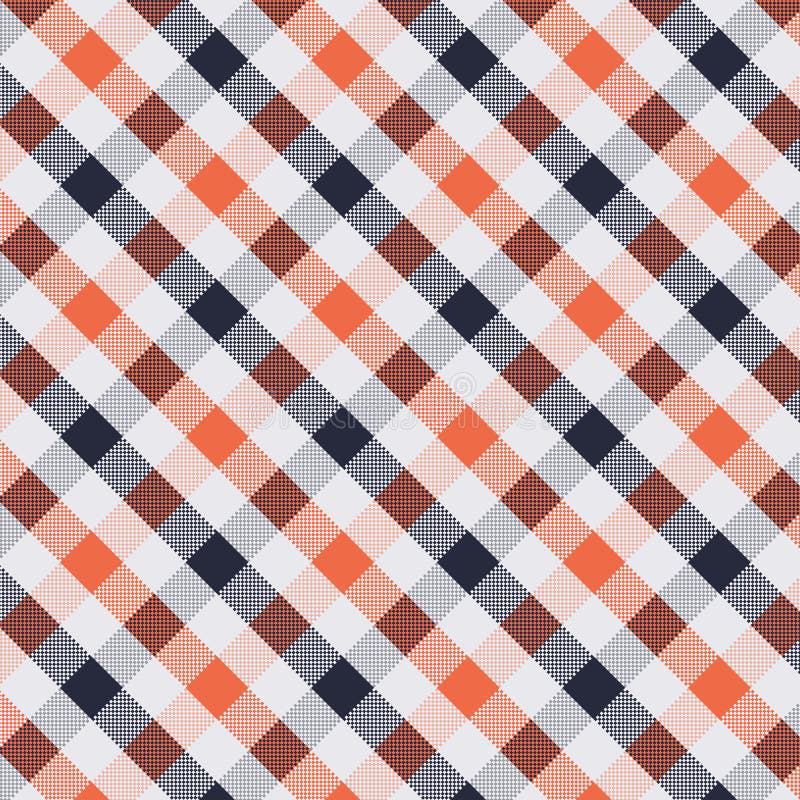 Seamless Diagonal Plaid and Checkered Patterns in Black Brown and White ...