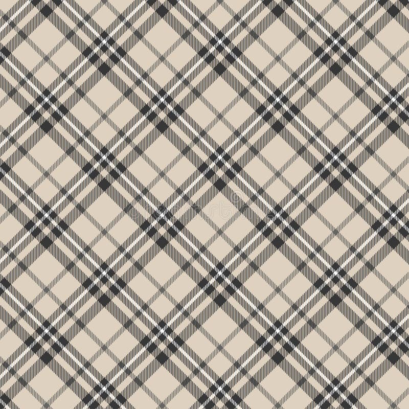 Seamless Diagonal Plaid and Checkered Patterns in Black Brown and White ...