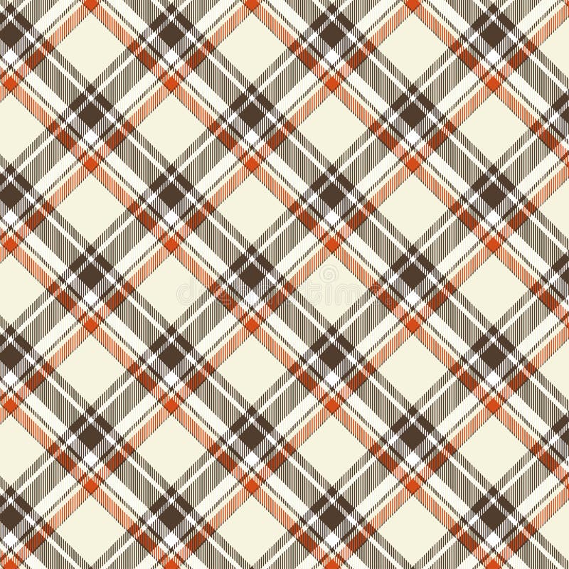 Seamless Diagonal Plaid Patterns in Brown Orange and Beige for Textile ...