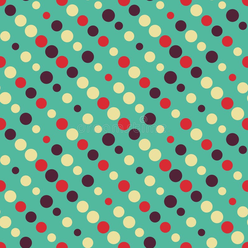 Seamless Diagonal Stripe and Circle Pattern Stock Vector - Illustration ...