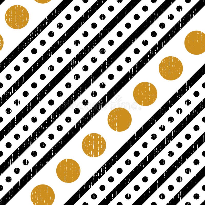Seamless Diagonal Stripe and Circle Pattern Stock Vector - Illustration ...