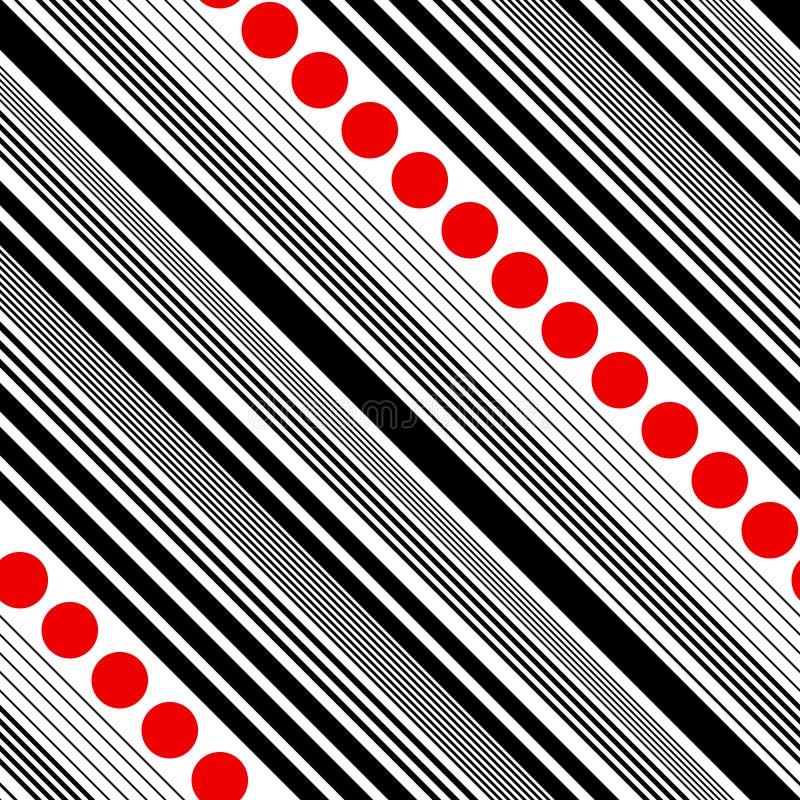 Seamless Diagonal Stripe and Circle Pattern Stock Vector - Illustration ...