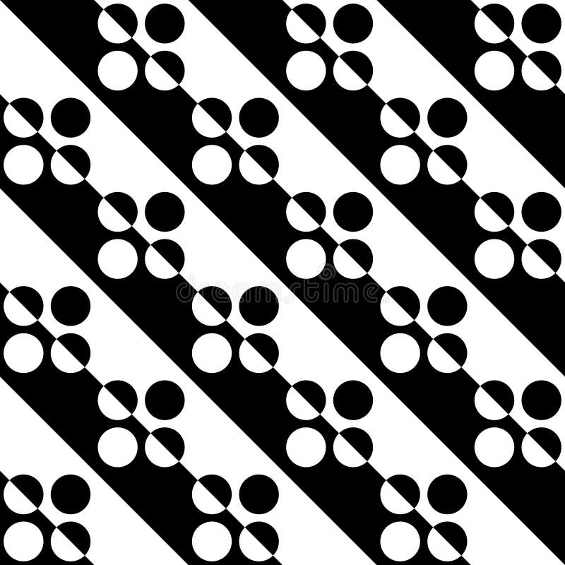 Seamless Diagonal Stripe and Circle Pattern Stock Vector - Illustration ...