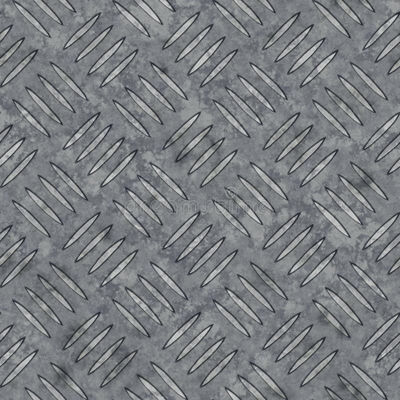 A Seamless Diamond Metal Plate Texture Stock Illustration ...