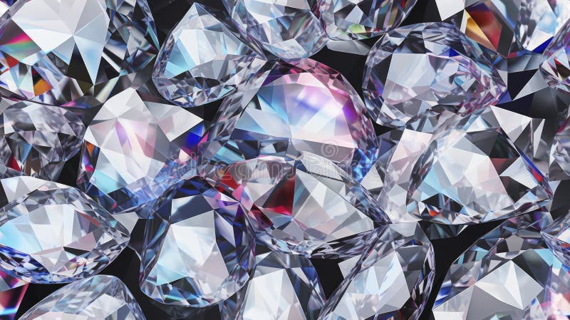 Seamless Diamond Pattern Background, Abstract Gem, Crystal Texture ...