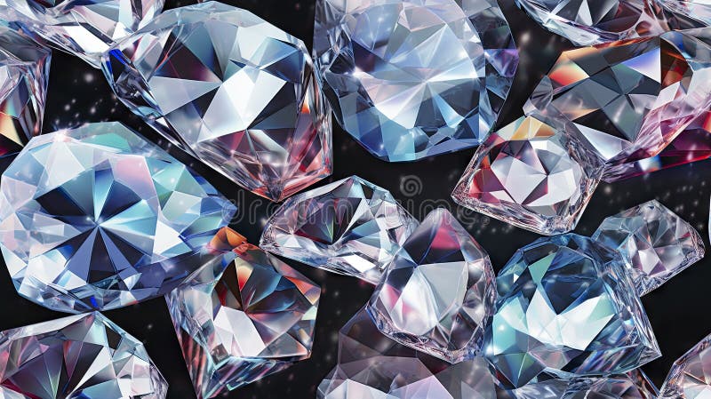 Seamless Diamond Pattern Background, Abstract Gem, Crystal Texture ...