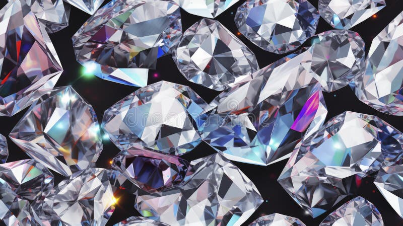 Seamless Diamond Pattern Background, Abstract Gem, Crystal Texture ...