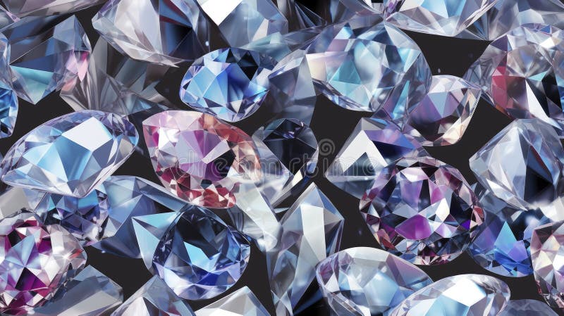 Seamless Diamond Pattern Background, Abstract Gem, Crystal Texture ...