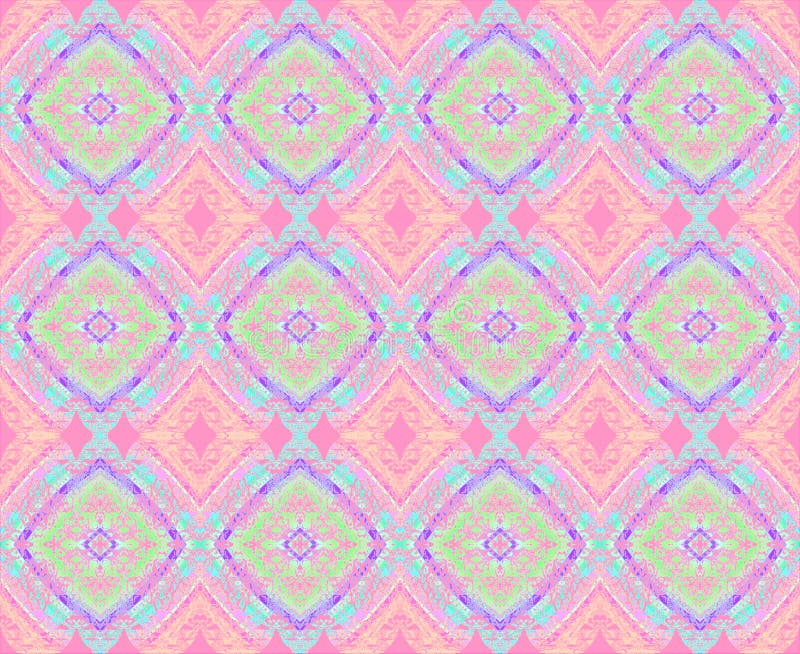 Seamless Diamond Pattern Pink Violet Turquoise Purple Green Stock ...