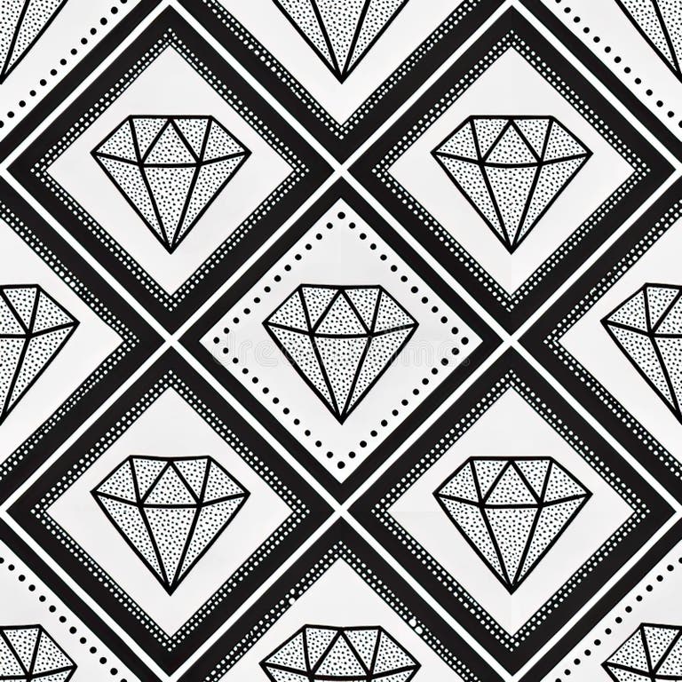 Seamless Diamond Patterns: Geometric Vector Design Prompts Stock ...