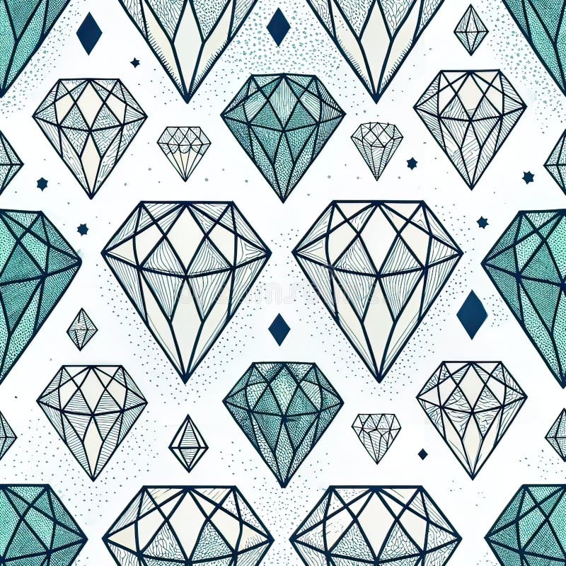 Seamless Diamond Patterns: Geometric Vector Design Prompts Stock ...